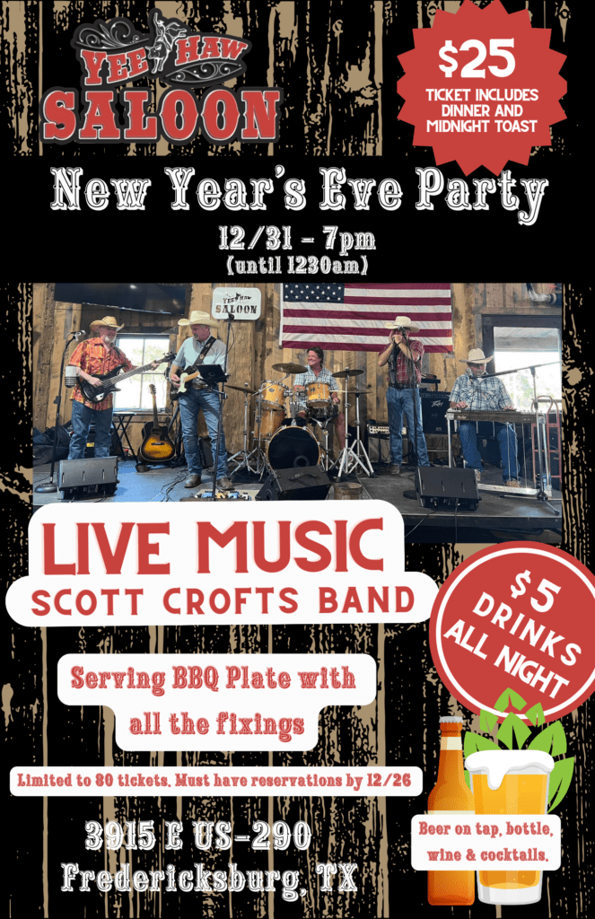 New Year's Eve Live Music with Scott Crofts - Yee Haw Saloon
